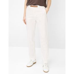 Brax Damen Flatfronthose Style MADISON WHITE, wei&szlig;, Gr. 34
