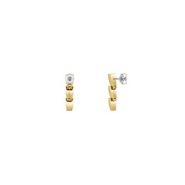 Lacoste Damen Paar Ohrstecker "CROCODELLE", Edelstahl, gr&uuml;n, Edelstahl, Ohrringe, mit Glasstein