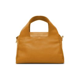 Gretchen Damen Henkeltasche "Ruby Tote Three"senf, Leder, unifarben, Taschen, aus italienischem Kalbsleder