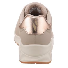 Skechers Damen Sneaker "UNO GOLDEN AIR", Gr. 41, grau, Lederimitat, Schuhe, Freizeitschuh, Halbschuh, Schn&uuml;rschuh mit Metallic-Einsatz