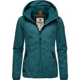 Ragwear Damen Outdoorjacke "Dizzie", blau, Gr. 6XL, Au&szlig;enmaterial: 100% Polyester; Innenfutter: 100% Polyester, Jacken, Wasserdichte &Uuml;bergangsjacke