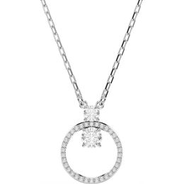 Swarovski Damen Kette mit Anh&auml;nger "Schmuck Geschenk Halskette Constella Pav&eacute;", Metall, L: 45, silber, Metall, Halsketten, mit Swarovski Zirkonia