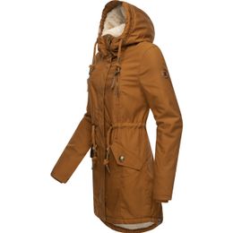 Ragwear Damen Wintermantel "Elsie", braun, Gr. XXL, Au&szlig;enmaterial: 65% Polyester, 35% Baumwolle. Innenfutter: 100% Polyester. Wattierung: 100%