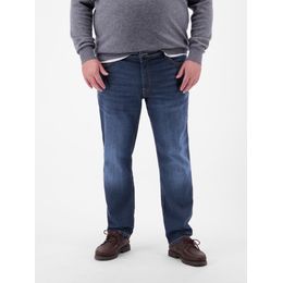 Lerros Herren 5-Pocket-Jeans "BAXTER Herrenjeans in Grossen Gr&ouml;ssen, Straight Leg", blau, Gr. 46, 99% Baumwolle, 1% Elasthan, Jeans