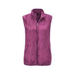 GOLDNER Damen Kurzweste "Teddy-Weste aus flauschigen Fleece", lila, Gr. 42, Obermaterial: 100% Polyester PES., Westen, Ohne