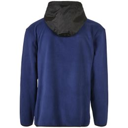 Urban Classics Herren Winterjacke "Urban Classics Herren Hooded Micro Fleece Jacket", blau, Gr. L, unifarben, 100% Polyester, Jacken