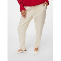 V&eacute;ro Moda VERO MODA Damen Anzughose "VMMAYA MR LOOSE SOLID PANT NOOS", beige, Gr. L, unifarben, Web, Obermaterial: 62% Polyester, 33% Viskose, 5% Elasthan,