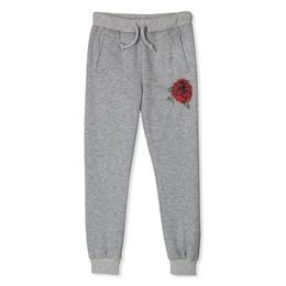 Philipp Plein M&auml;dchen Jogginghose "&Quot;Back Flow&Quot;"10, grau, Gr. 4, Obermaterial: 80% Baumwolle, 20% Polyester, Hosen