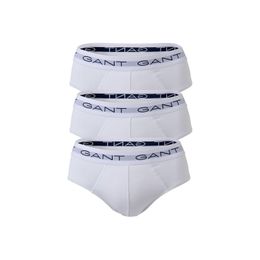 Gant Herren Slip "Slip BRIEF 3-PACK 3er Pack", Gr. M, wei&szlig;, Obermaterial: 95% Baumwolle CO. 5% Elasthan EL., Unterhosen