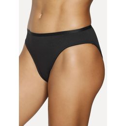 Vivance Damen Jazz-Pants Slips, Gr. 32, schwarz, Single Jersey, Obermaterial: 95% Baumwolle, 5% Elasthan, unifarben, Unterhosen, aus elastischer