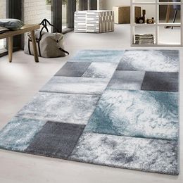 Teppich, B:80cm H:13mm L:150cm, blau, Ayyildiz Teppiche, Kunstfaser, Wohnzimmer, Teppiche, "Hawaii 1710, auch als L&auml;ufer", handgearbeiteter