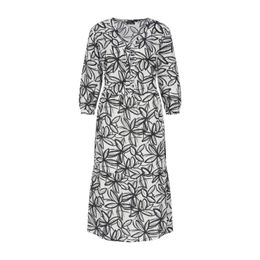 GOLDNER Damen Druckkleid "Kurzgr&ouml;&szlig;e Viskosekleid mit floralem Muster", wei&szlig;, Gr. 24, Obermaterial: 100% Viskose CV., Kleider, Nahttaschen an den