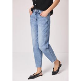 Loose-fit-Jeans Street One, Damen, Gr. 32, L&auml;nge 28, light blau washed, Jeans, 63% Baumwolle, 25% Polyester, 10% Viskose, 2% Elasthan, unifarben, kn&ouml;chelfrei, Jeans, 5-Pocket-Style