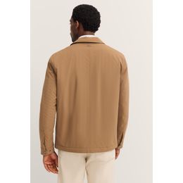 Bugatti Herren Kurzjacke "Regular Fit", beige, Gr. 48, unifarben, 100% Polyester, Jacken, mit Flexcity Stretch & Druckkn&ouml;pfen