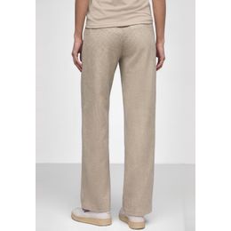 Street One Damen Stoffhose, beige, Gr. 38, unifarben, Stoff, 62% Polyester, 33% Viskose, 5% Elasthan, Hosen, Elastikbund mit Tunnelzug
