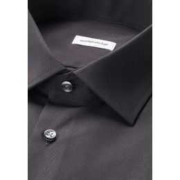 Seidensticker Herren Businesshemd "Schwarze Rose", schwarz, Gr. 40, unifarben, 100% Baumwolle, Hemden, Slim 1/1 Kentkragen Uni