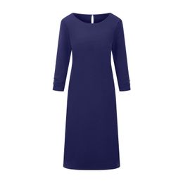 GOLDNER Damen Etuikleid "Kurzgr&ouml;&szlig;e Jerseykleid mit Krepp-Qualit&auml;t", blau, Gr. 20, Obermaterial: 95% Polyester PES. 5% Elasthan EL., Kleider,
