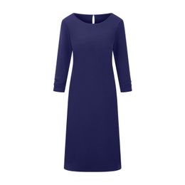 GOLDNER Damen Etuikleid "Kurzgr&ouml;&szlig;e Jerseykleid mit Krepp-Qualit&auml;t", blau, Gr. 22, Obermaterial: 95% Polyester PES. 5% Elasthan EL., Kleider,