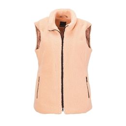 GOLDNER Damen Kurzweste "Kurzgr&ouml;&szlig;e Teddy-Weste", beige, Gr. 19, Obermaterial: 100% Polyester PES., Westen, mit sportlichen Kontrastrei&szlig;verschl&uuml;ssen