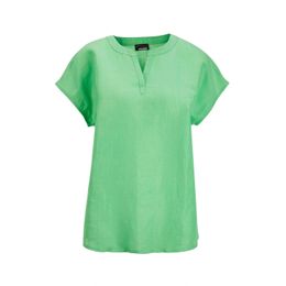 GOLDNER Damen Tunika "Kurzgr&ouml;&szlig;e Luftige Sommerbluse aus Leinenmix", gr&uuml;n, Basic, Gr. 22, Obermaterial: 55% Leinen LI. 45% Baumwolle CO., Tuniken,