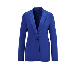 GOLDNER Damen Jackenblazer "Damenblazer mit Reverskragen und Paspeltaschen", blau, Gr. 44, Obermaterial: 48% Polyamid PA. 40% Viskose CV. 12%