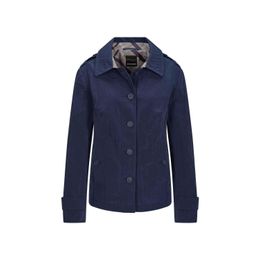 GOLDNER Damen Blouson "&Uuml;bergangsjacke mit Crash-Optik", blau, Gr. 40, Obermaterial: 55% Polyamid PA. 45% Polyester PES., Jacken, Sattel mit
