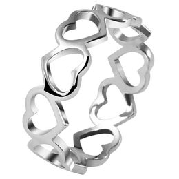 Adelia&acute;s ADELIA ́S Damen Fingerring "Damen Ring Herz aus 925 Silber", 58, Silber 925 (Sterlingsilber), silber, Silber 925 (Sterlingsilber), Fingerringe