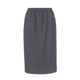 GOLDNER Damen Midirock "Reiserock mit Rundumdehnbund", grau, Gr. 44, Obermaterial: 100% Polyester PES., R&ouml;cke, Ohne