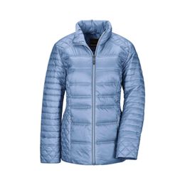 GOLDNER Damen Steppjacke "Kurzgr&ouml;&szlig;e &Uuml;bergangsjacke mit Muster-Mix", blau, Gr. 20, Obermaterial: 100% Polyamid PA., Jacken, RV Taschen