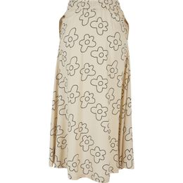 Urban Classics Damen Jerseyrock "Urban Classics Damen Ladies Viscose Midi Skirt", beige, Gr. XS, 100% Viskose, R&ouml;cke
