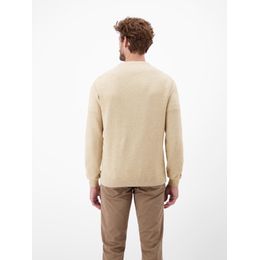 Lerros Herren Strickpullover "Sportiver Strickpullover"tender beige melange, Gr. XXL, 100% Baumwolle, Pullover, Grober Strickpullover in