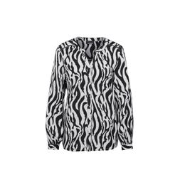 GOLDNER Damen Kurzarmbluse "Kurzgr&ouml;&szlig;e Bluse mit Tunika Ausschnitt", schwarz, Gr. 21, Obermaterial: 100% Viskose CV., Blusen, keine/nicht relevant