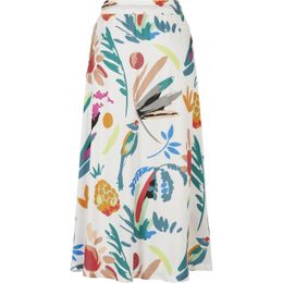 Urban Classics Damen Jerseyrock "Urban Classics Damen Ladies Viscose Midi Skirt", bunt, Gr. M, 100% Viskose, R&ouml;cke