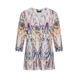 GOLDNER Damen Tunika "Kurzgr&ouml;&szlig;e Sommertunika mit Biesen", bunt, Gr. 22, Obermaterial: 95% Viskose CV. 5% Elasthan EL., Tuniken, stretchbequemer
