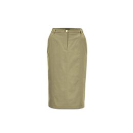 GOLDNER Damen Midirock "Kurzgr&ouml;&szlig;e Sportlich eleganter Satinrock", gr&uuml;n, Gr. 20, Obermaterial: 64% Baumwolle CO. 33% Polyester PES. 3% Elasthan EL.,