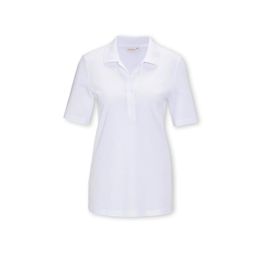 GOLDNER Damen Poloshirt "Kurzgr&ouml;&szlig;e Poloshirt in hochwertigem Pikee", wei&szlig;, Gr. 22, Obermaterial: 100% Baumwolle CO., Shirts, Ohne