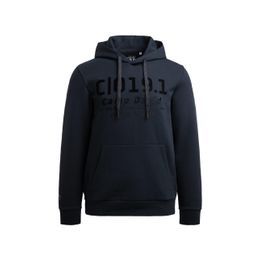 CAMP DAVID Herren Kapuzensweatshirtblau, Gr. S, bedruckt, Jersey, Material: 70% Baumwolle, 30% Polyester, Sweatshirts, mit reflektierenden Details