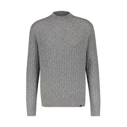 Lerros Herren Strickpullover "Cable-Strickpullover mit Turtleneck", grau, Gr. XXL, 88% Schurwolle, 12% Kaschmir, Pullover