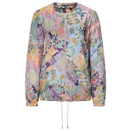 GOLDNER Damen Kurzjacke "Satinjacke mit Patch-Design", rosa, Gr. 52, Obermaterial: 100% Viskose CV., Jacken, seitliche Eingriffstaschen
