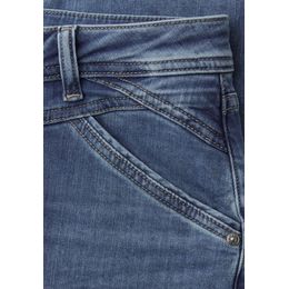 Street One Damen Comfort-fit-Jeans, blau, Gr. 33, unifarben, Jeans, 76% Baumwolle, 18% Lyocell, 4% Elastomultiester, 2% Elasthan, Jeans, Middle Waist