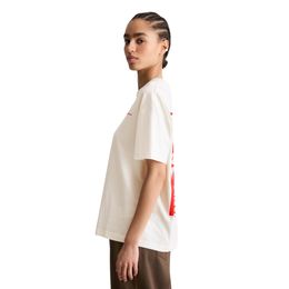 Marc O'Polo Damen T-Shirt "mit R&uuml;ckenprint", beige, Basic, Gr. L, MARC O'POLO DENIM, bedruckt, Obermaterial: 100% Baumwolle, Shirts