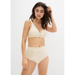 bonprix Damen Minimizer-BH "Minimizer-BH mit gepolsterten Tr&auml;gern", Gr. 100, beige, Obermaterial: 92% Polyamid, 8% Elasthan. Futter: 80% Polyamid,