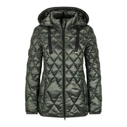 GOLDNER Damen Kurzjacke "Winterjacke mit Metallic-Glanz", gr&uuml;n, Gr. 42, Obermaterial: 60% Polyester PES. 40% Polyamid PA., Jacken, Besonderer