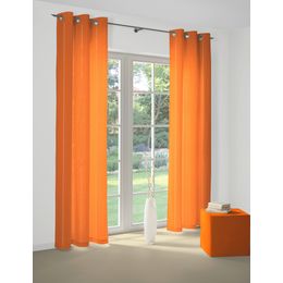 Vorhang WIRTH, B:132cm H:150cm, orange, Jacquard, Polyester, Wohnzimmer, Gardinen, "Felsted"