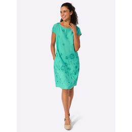 Inspirationen Damen Sommerkleid "Kleid", gr&uuml;n, Gr. 40, unifarben, 84% Viskose, 10% Leinen, 6% Baumwolle, Kleider