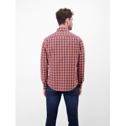 Lerros Herren Langarmhemd "Karohemd mit Button-Down-Kragen", rot, Gr. XXXL, 100% Baumwolle, Hemden