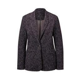 GOLDNER Damen Jackenblazer "Kurzgr&ouml;&szlig;e H&uuml;ftlanger Businessblazer, Multicolor", blau, Gr. 19, Obermaterial: 63% Viskose CV. 31% Polyacryl PAN. 3%