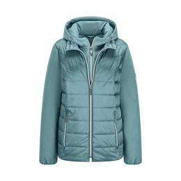 GOLDNER Damen Kurzjacke "Sportive Steppjacke mit Kapuze", gr&uuml;n, Gr. 48, Obermaterial: 50% Polyamid PA. 47% Polyester PES. 3% Elasthan EL., Jacken,