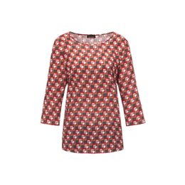 GOLDNER Damen Schlupfbluse "Bluse 3/4-Arm mit grafischem Druck", braun, Gr. 52, Obermaterial: 100% Viskose CV., Blusen, Applikationen