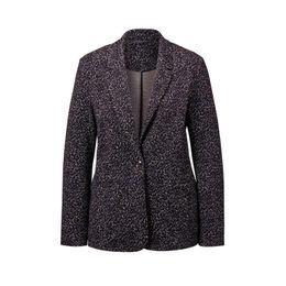 GOLDNER Damen Jackenblazer "Kurzgr&ouml;&szlig;e H&uuml;ftlanger Businessblazer, Multicolor", blau, Gr. 21, Obermaterial: 63% Viskose CV. 31% Polyacryl PAN. 3%